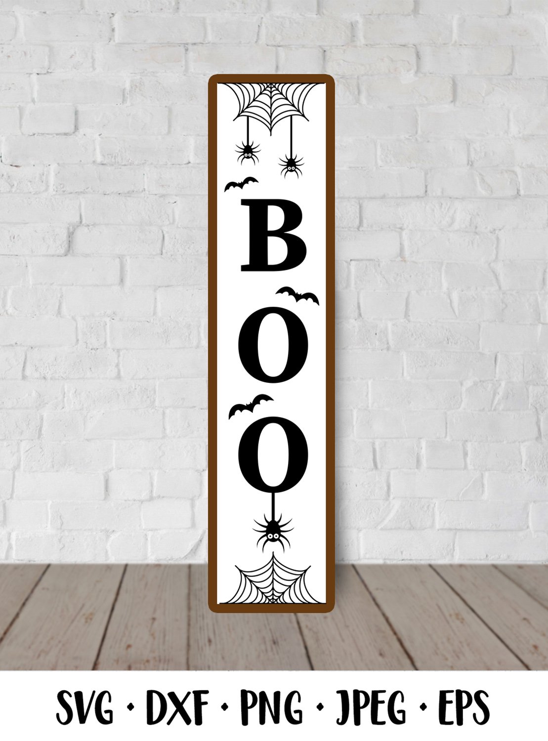 Halloween Porch Sign SVG. Boo Vertical Front Sign