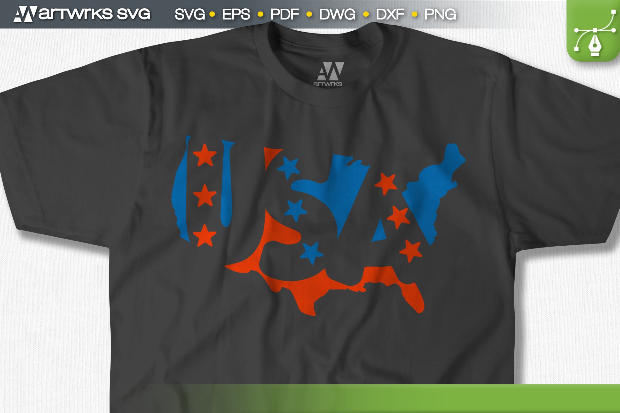 4th of july United states map USA SVG by Artworks SVG