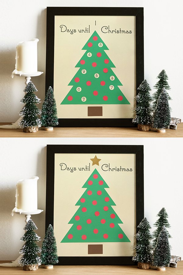 Christmas Tree Advent Calendar SVG & PNG Print Cut Combo