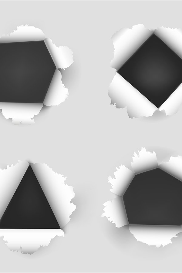 Paper sheet with holes