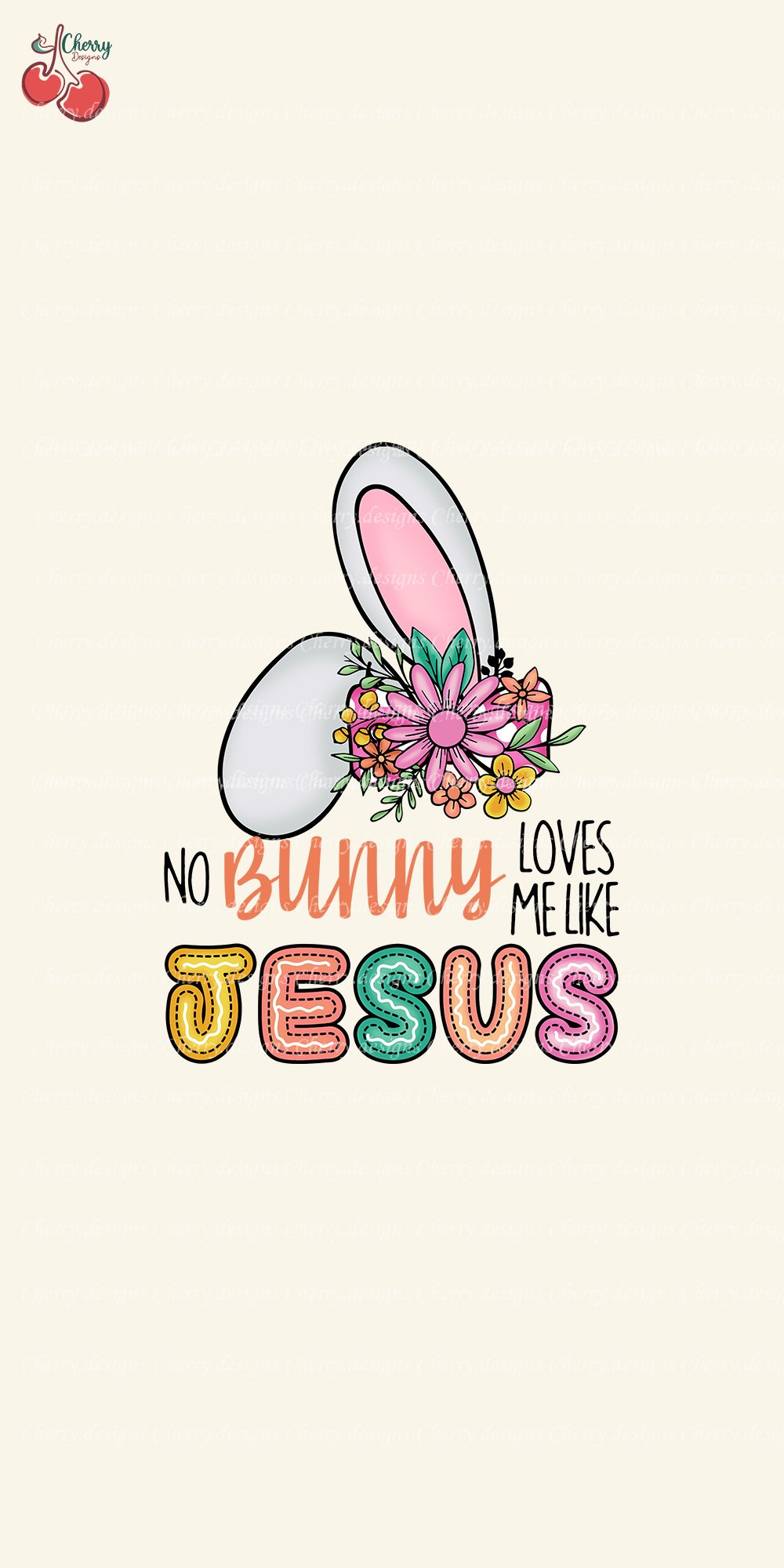 No Bunny Loves Me Like Jesus PNG, Easter Christian PNG