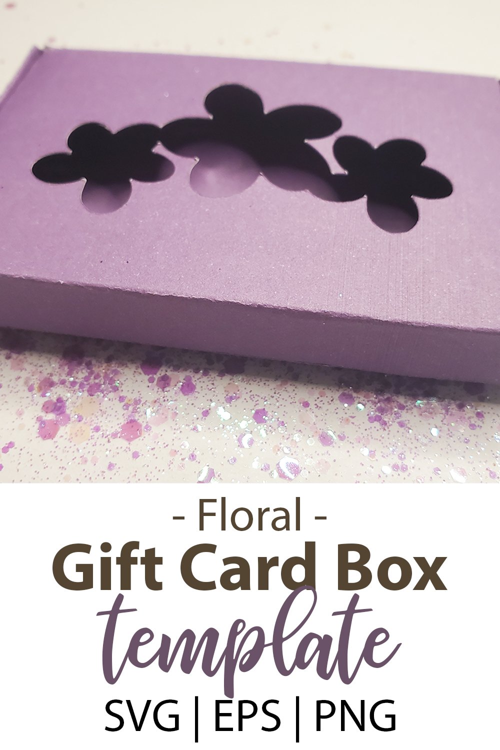 gift card box template - flowers