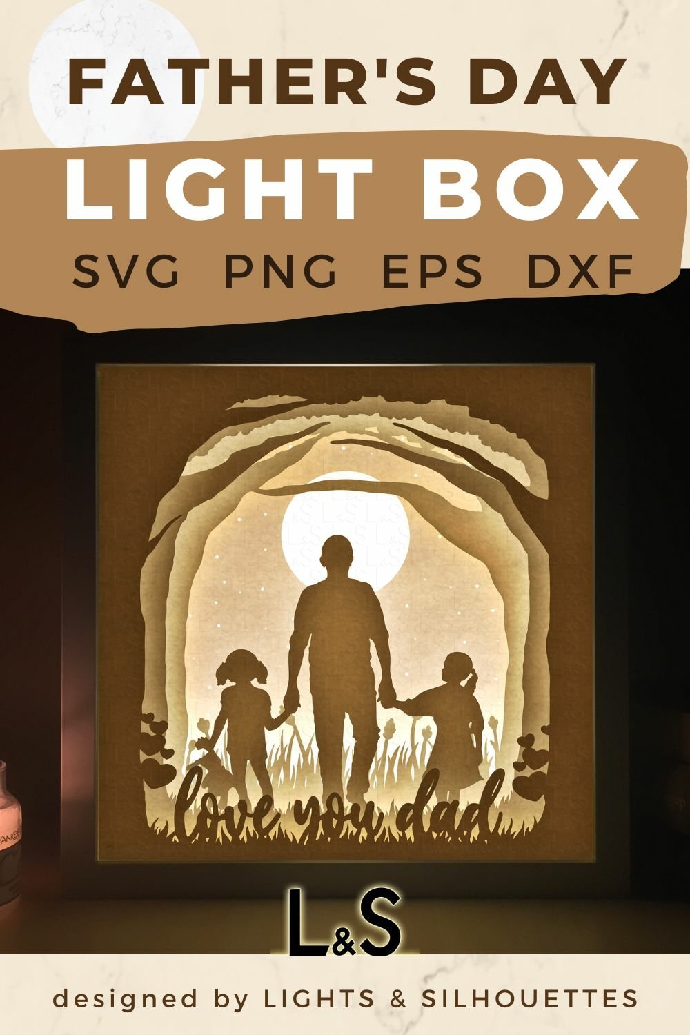 3D Dad Shadow Box | Layered Father's Day Svg