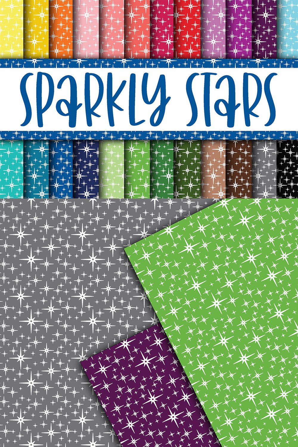 Sparkly Stars Digital Paper