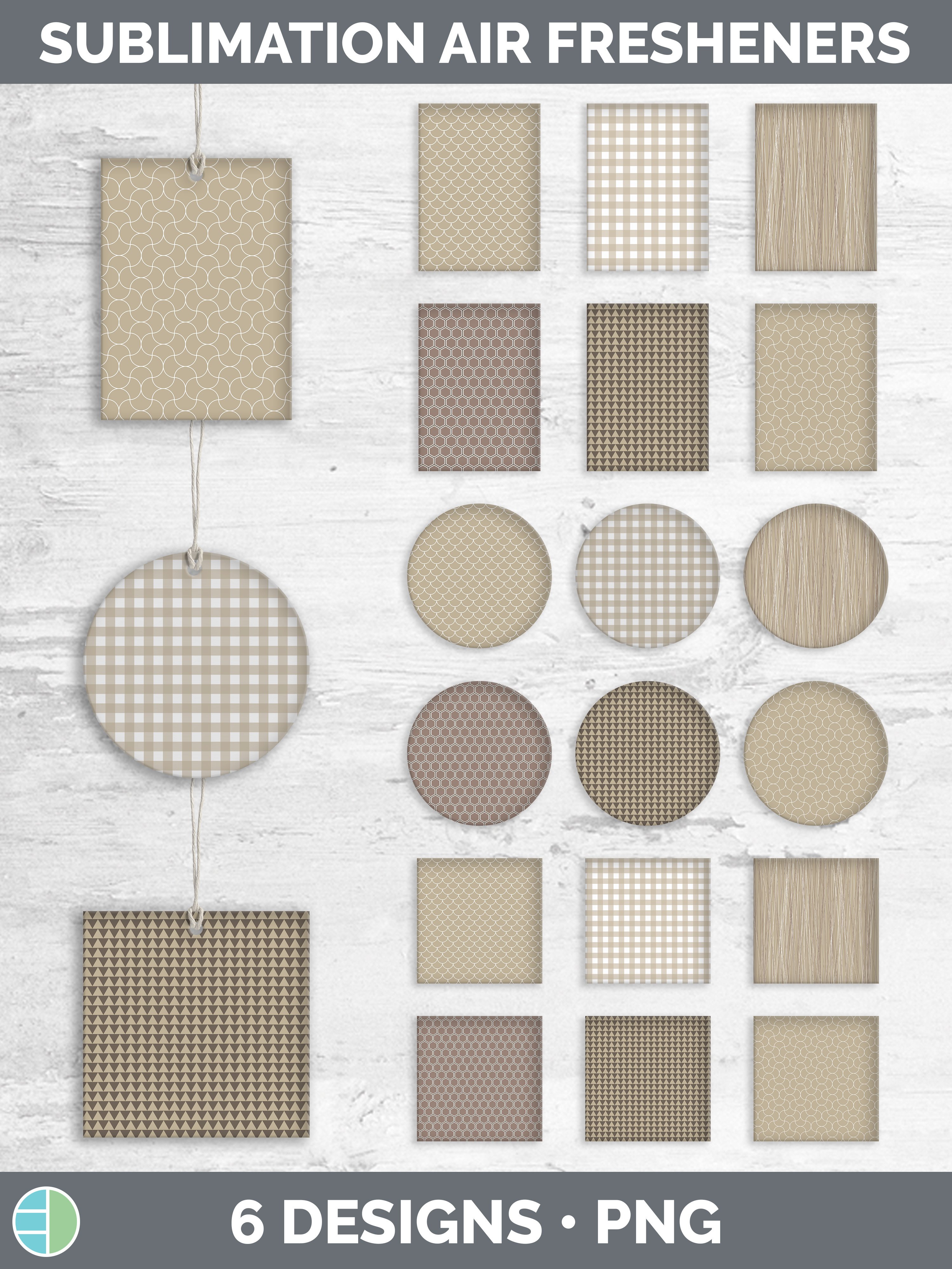 Tan Air Freshener | Sublimation Designs Bundle