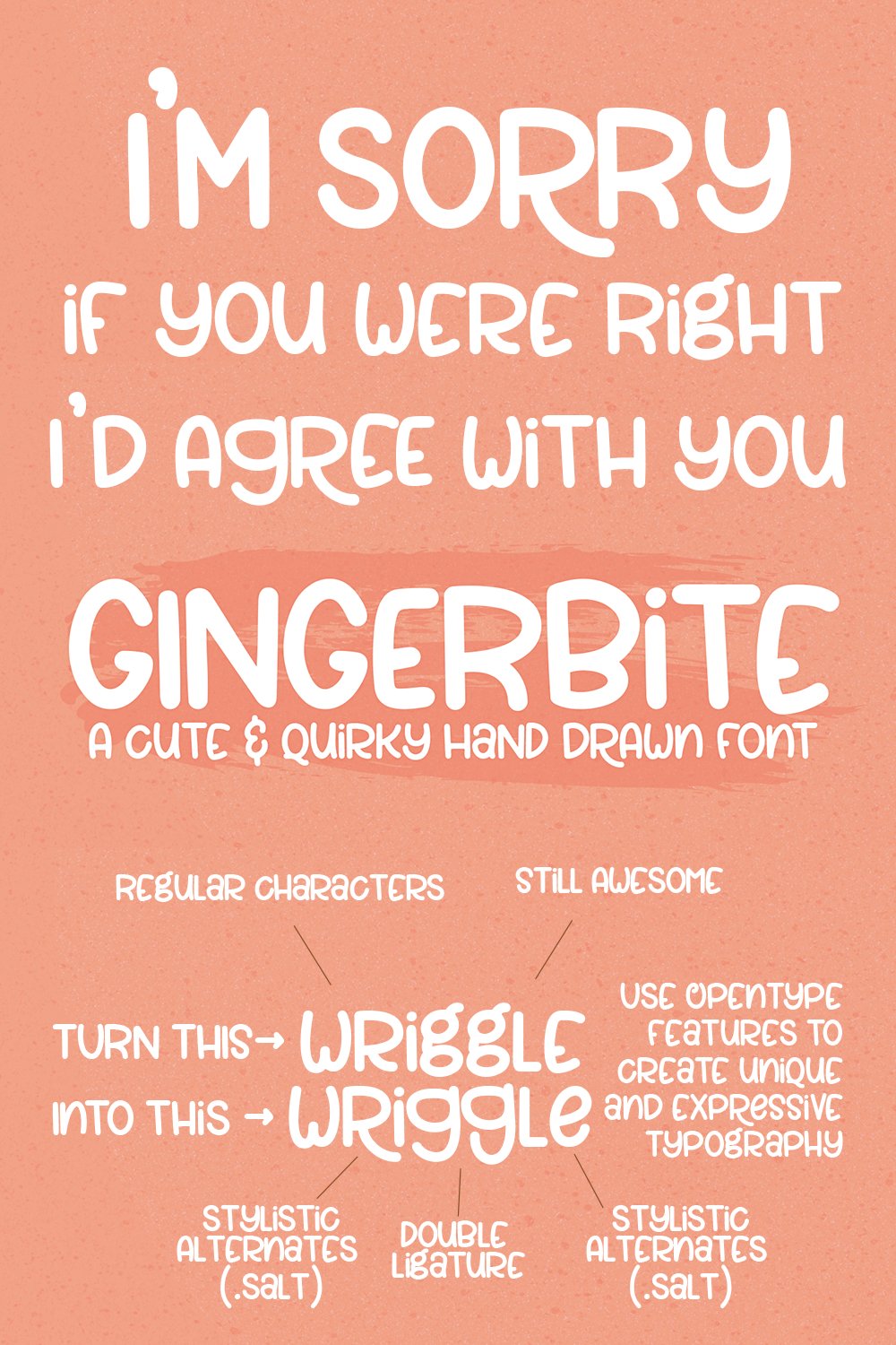 Gingerbite - a cute and quirky hand-drawn font!