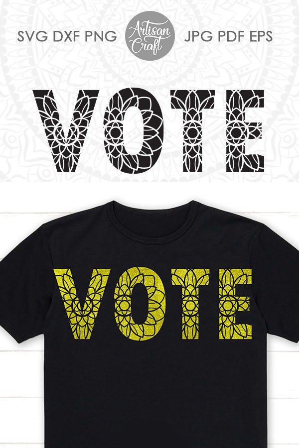 Vote SVG | American election | Election SVG | mandala