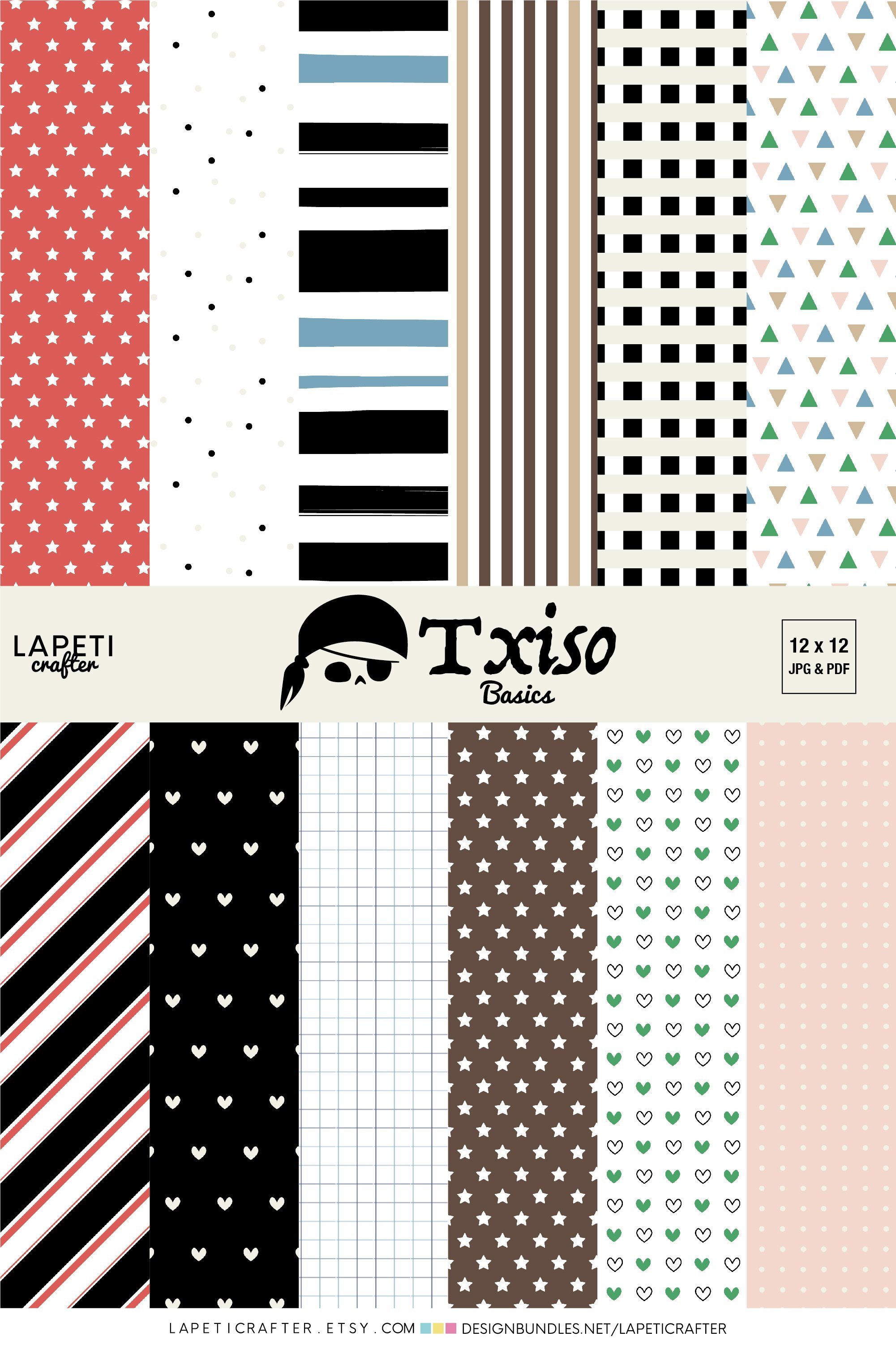 Neutral Basics Digital Paper Pack | Printable Patterns