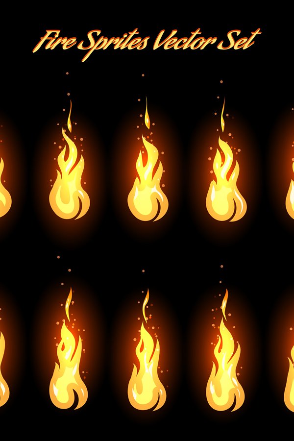 Fire animation frames icons