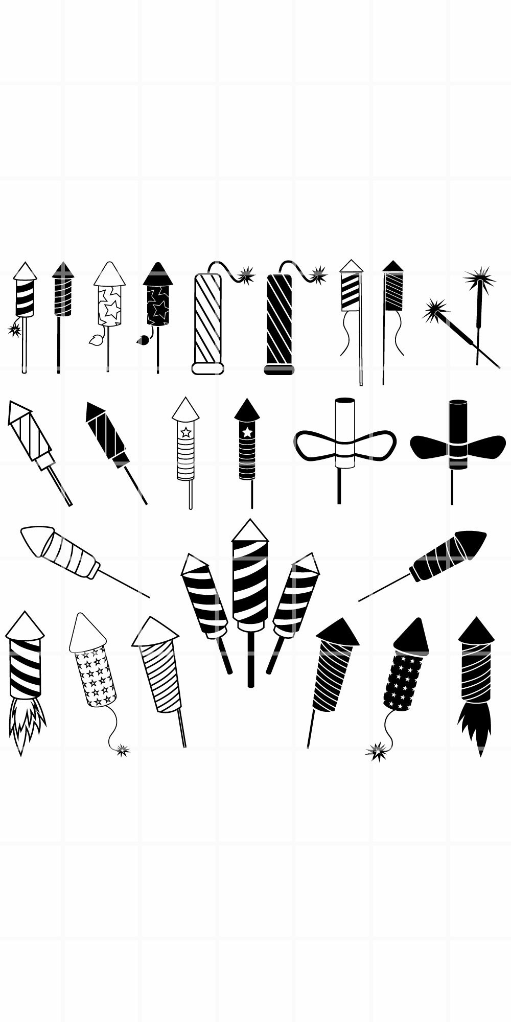 Fireworks SVG. Fireworks png. Fireworks clipart. Vector.