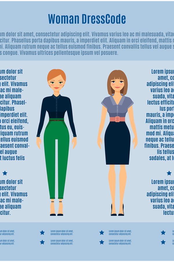 Woman Dress Code infographic (861093)