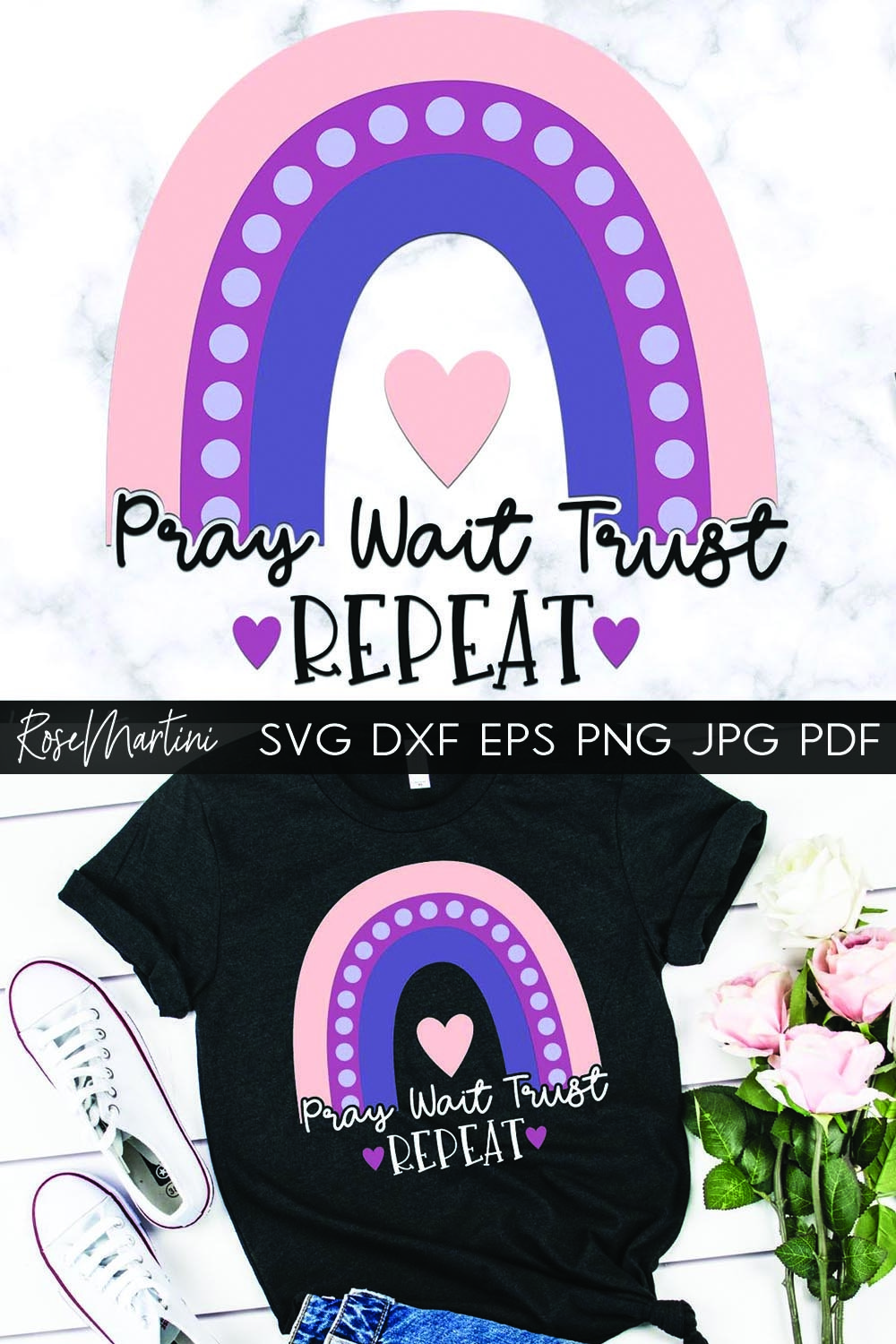 Pray Wait Trust Repeat SVG Faith svg Pray more (652608)