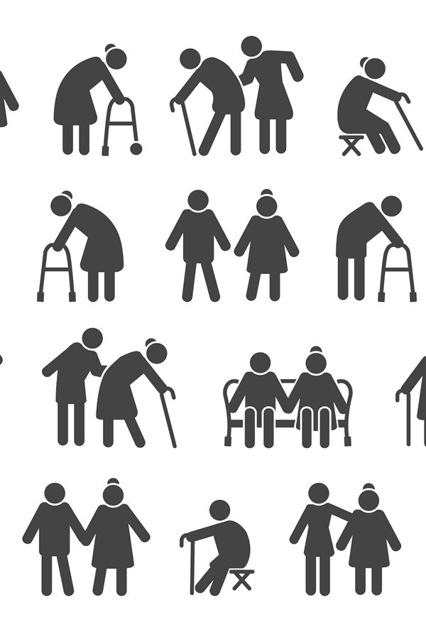 Elderly people icons