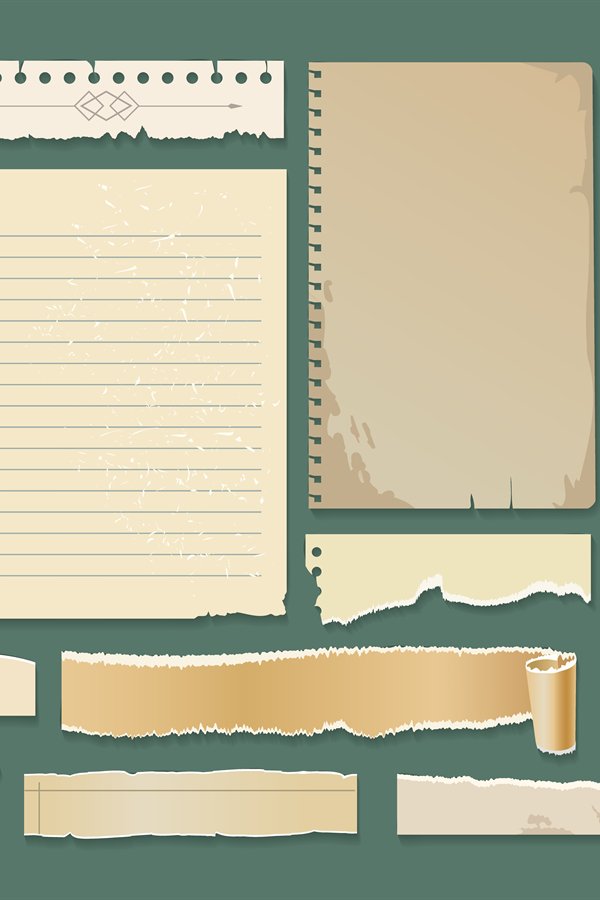 Old paper scrapbook elements