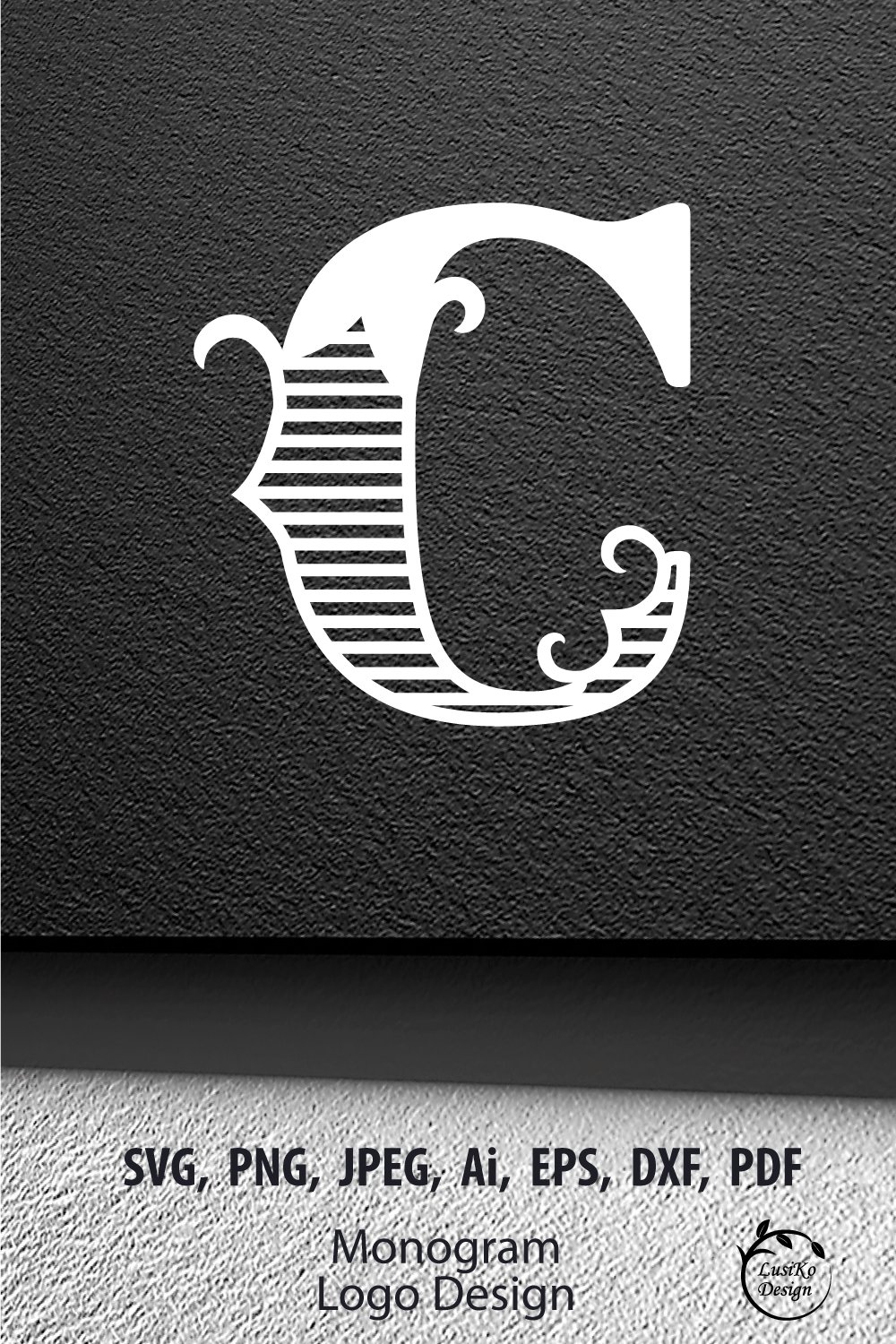 Monogram letter C. Logo Design Letter C. Men design