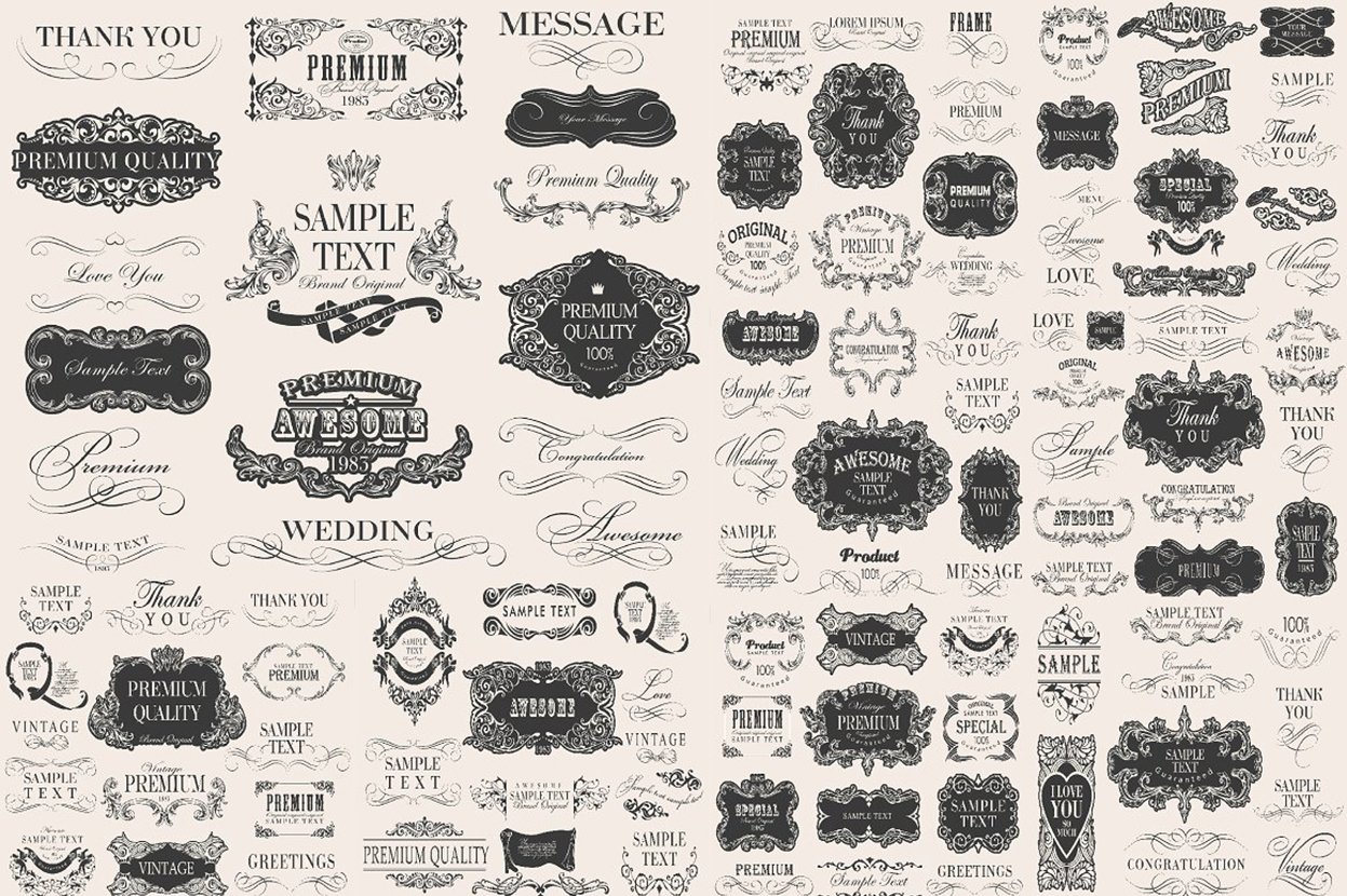 decoration vector set 4