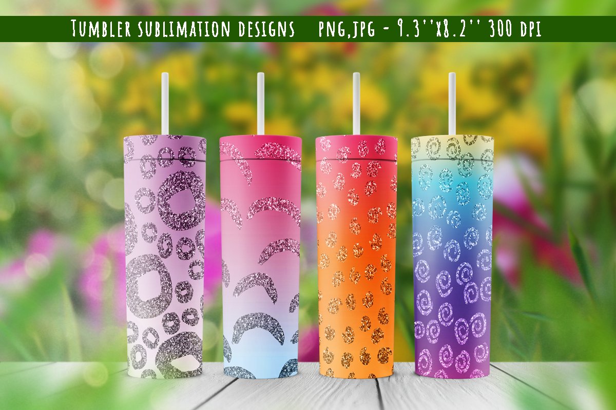 40 Tumbler sublimation designs. Abstract modern patterns