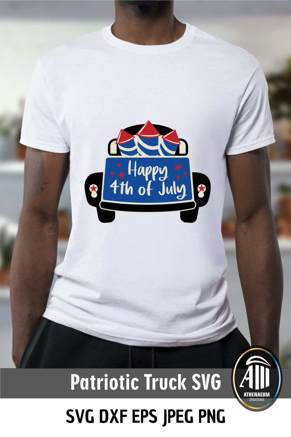 Patriotic Truck| 4th of July Truck| Truck Back SVG Cut Files