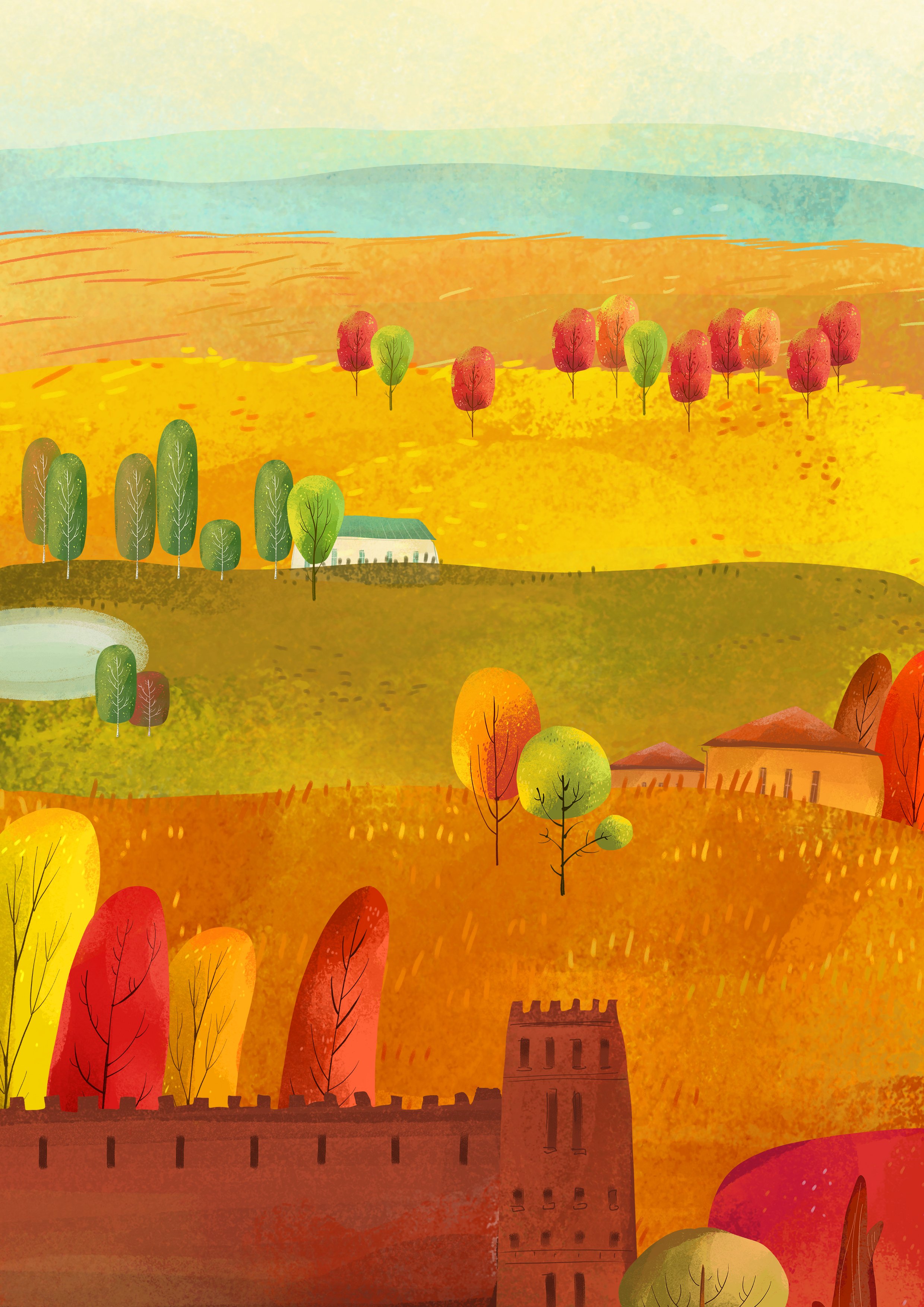 Autumn landscape - poster maker