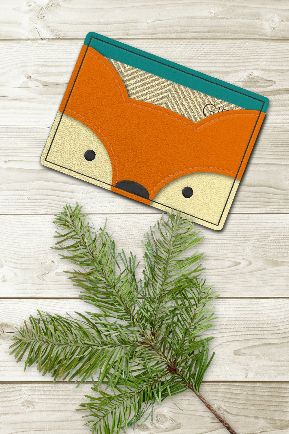 Fox Face Gift Card Holder ITH Applique Embroidery File