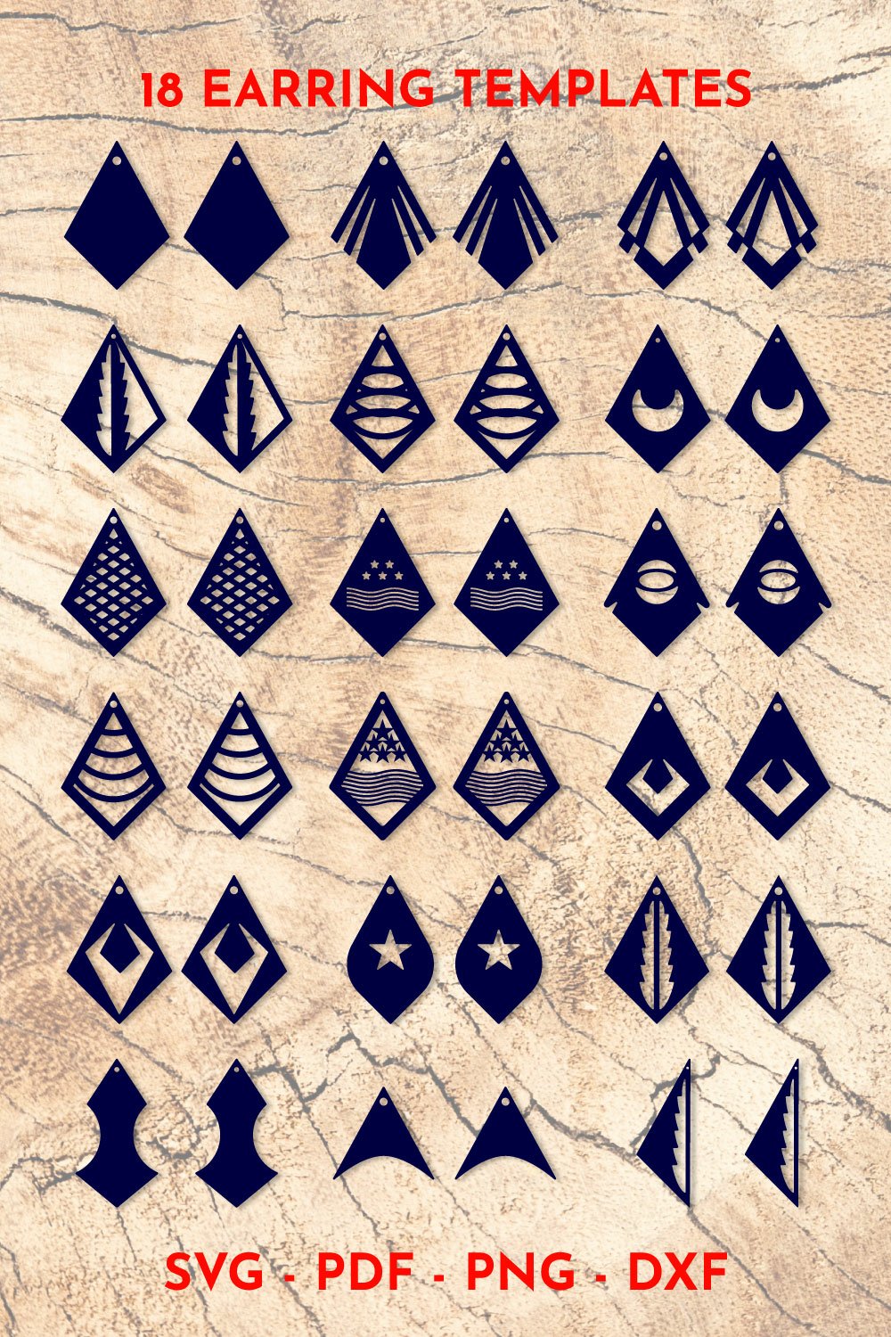 Earrings svg bundle. Earring template. Cut files