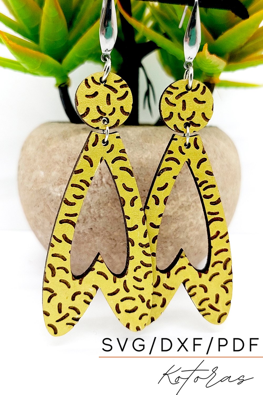 heart earring laser cut file