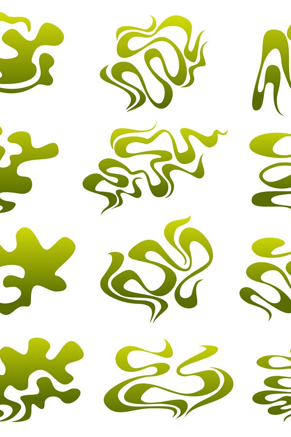 Cartoon stinky smell bubbles, water vapor and stench aroma s