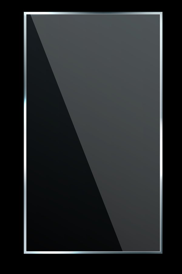 Reflection effect glossy. Transparent glass plastic window w