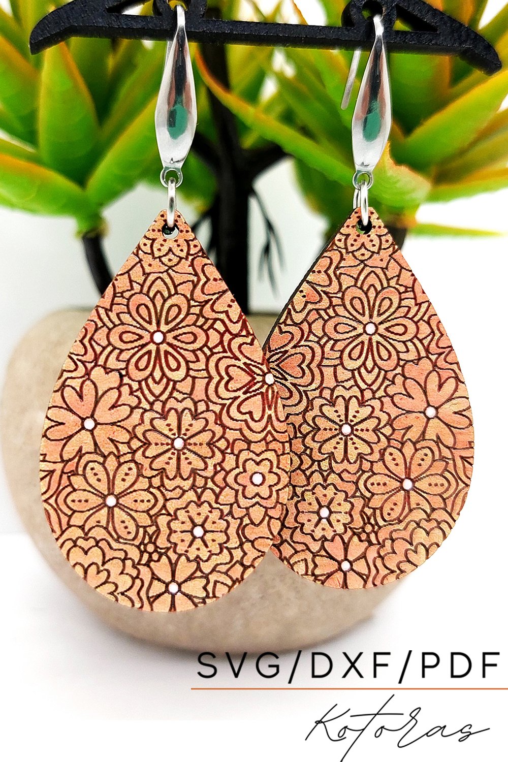 Flower earring laser cut file