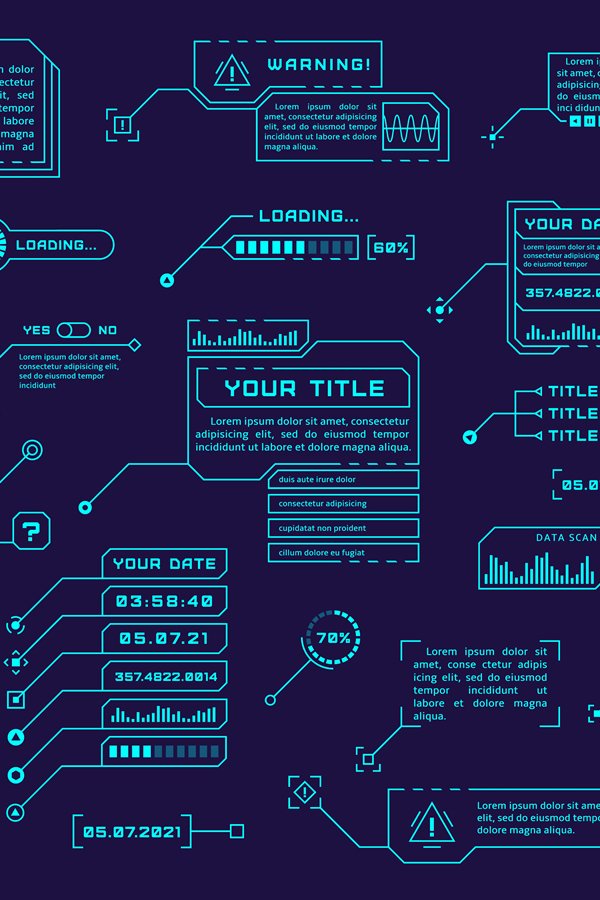 Callout elements. Futuristic design, text callouts panel. Ga