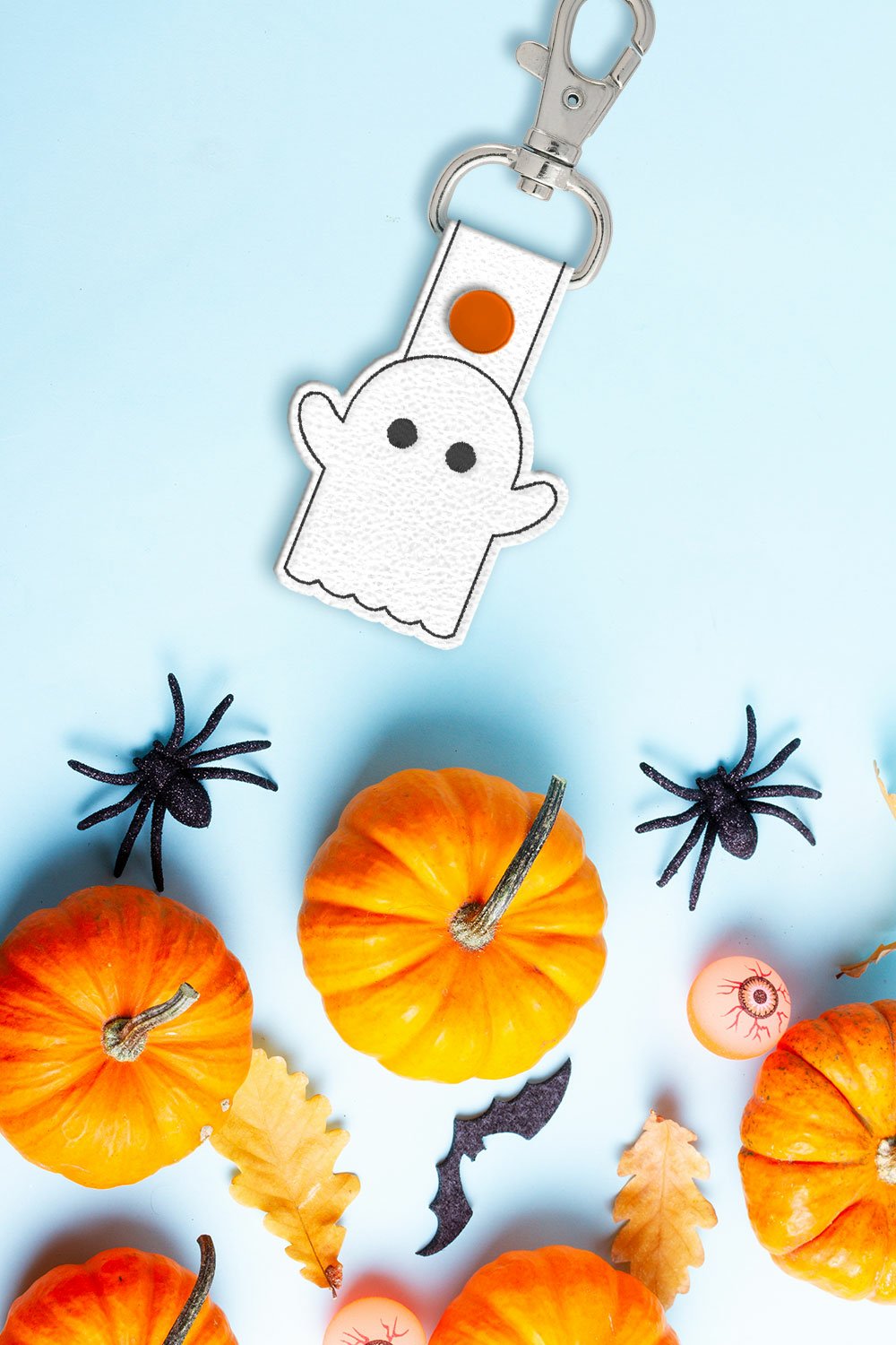 Ghost ITH Key Fob Applique Embroidery File