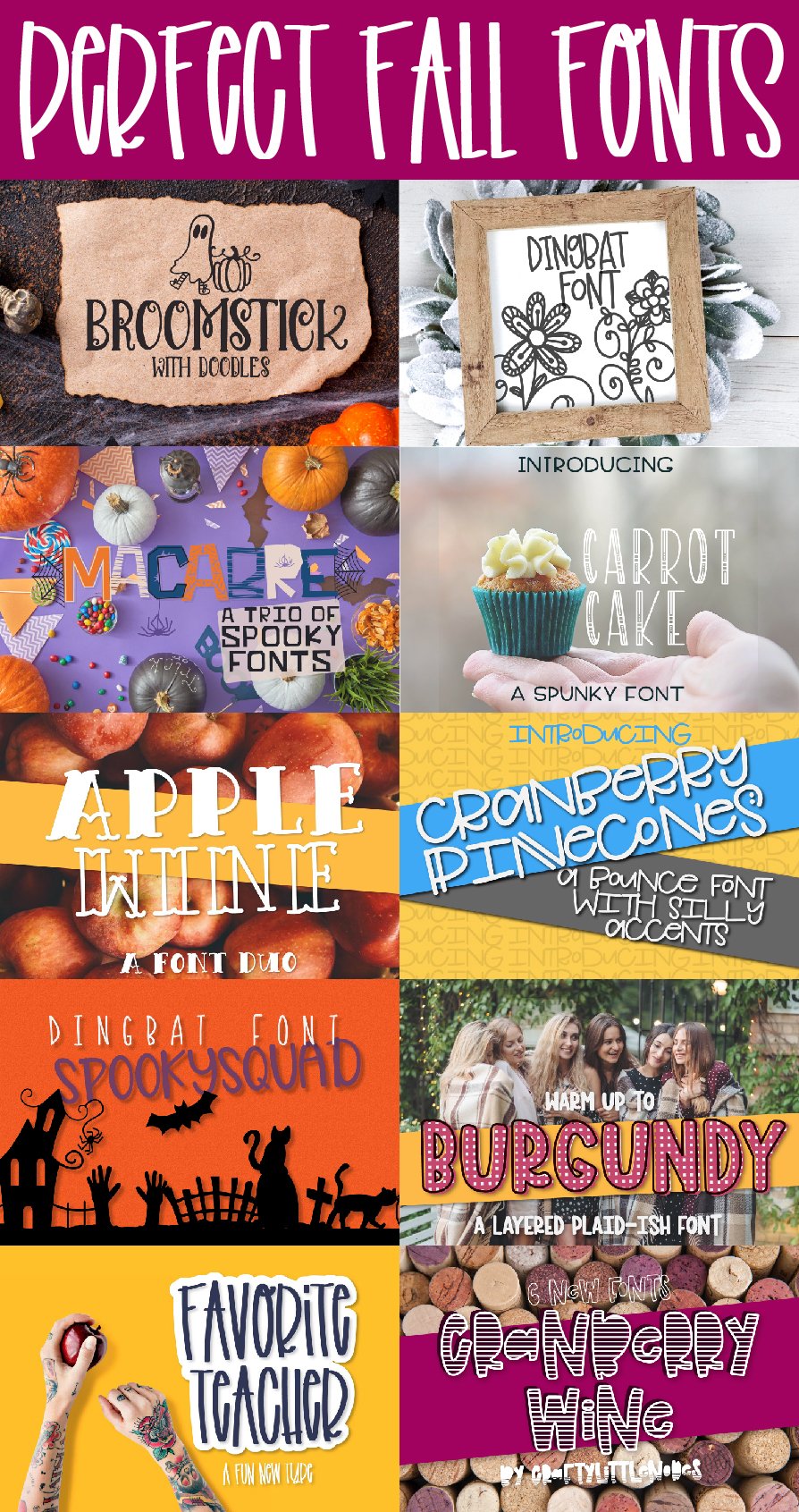 Fall Font Bundle - 23 Cut Friendly Fonts! (645417)