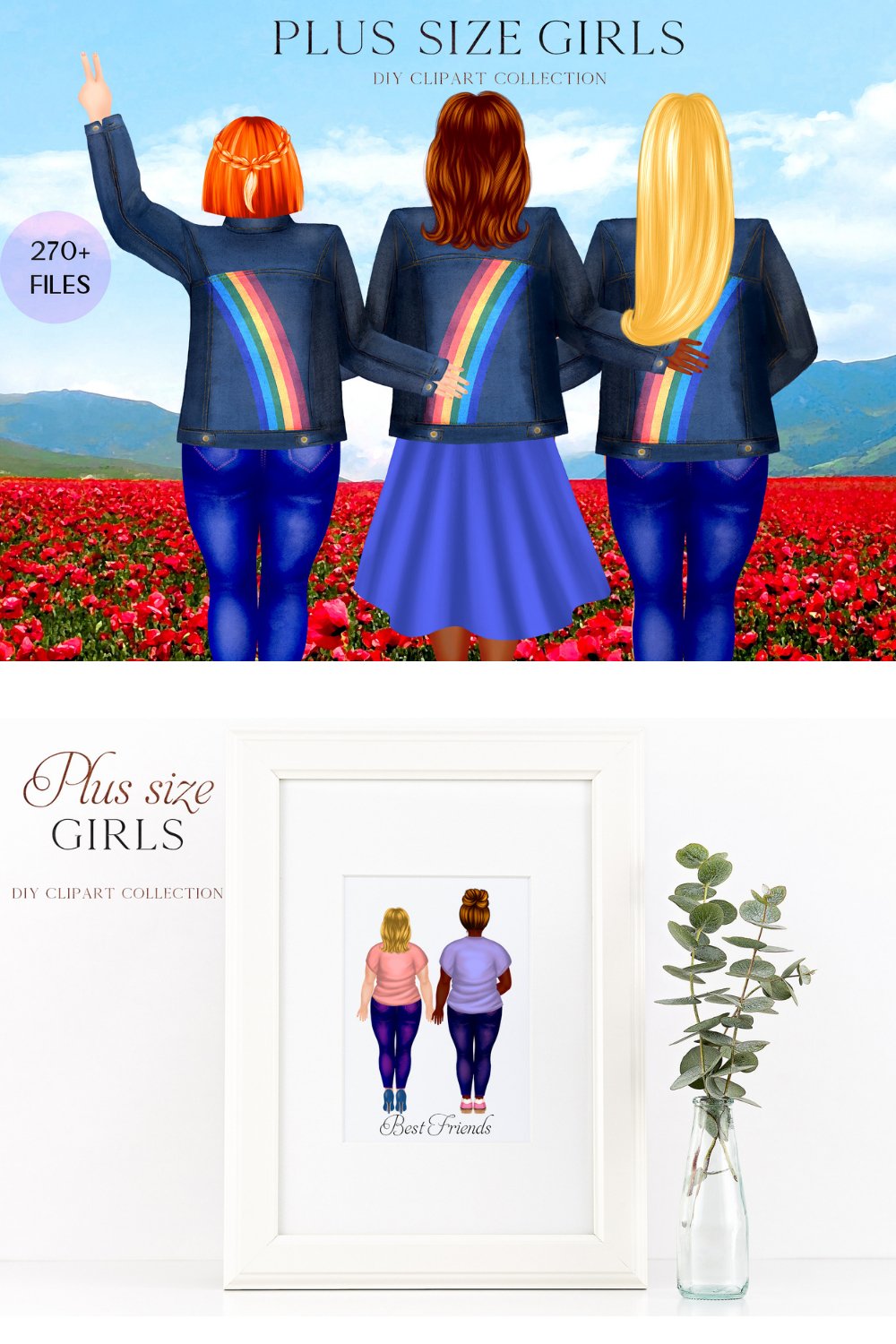 Plus Size Curvy Women Clipart (1435370)