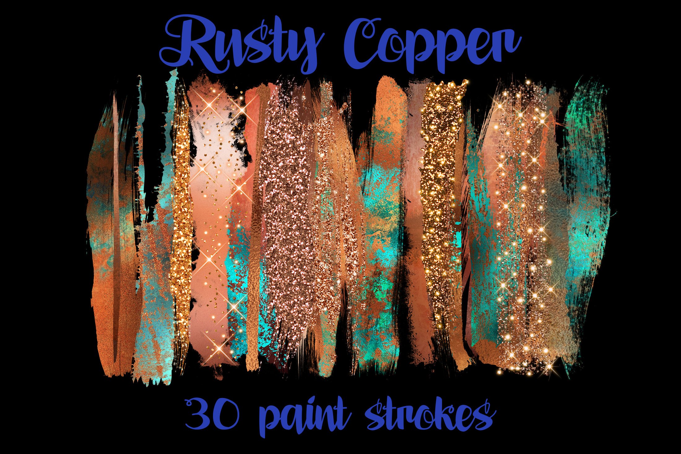 Rusty Copper Brush Strokes (877713)