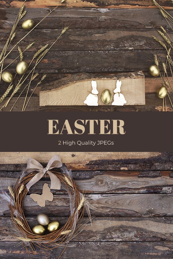 Sustainable Easter bundle with eggs and bunnies