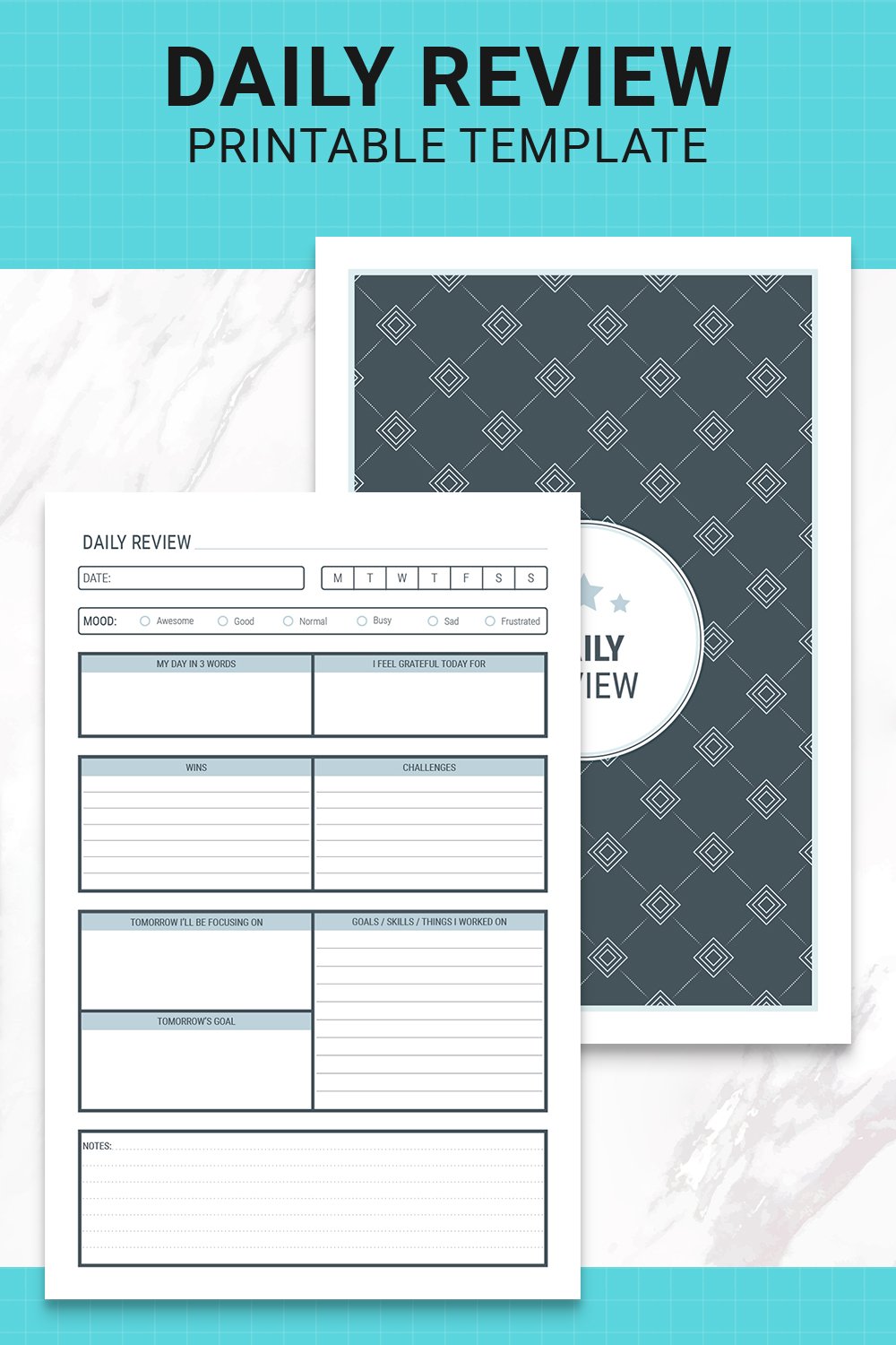 Daily Review Printable Template (2548625)