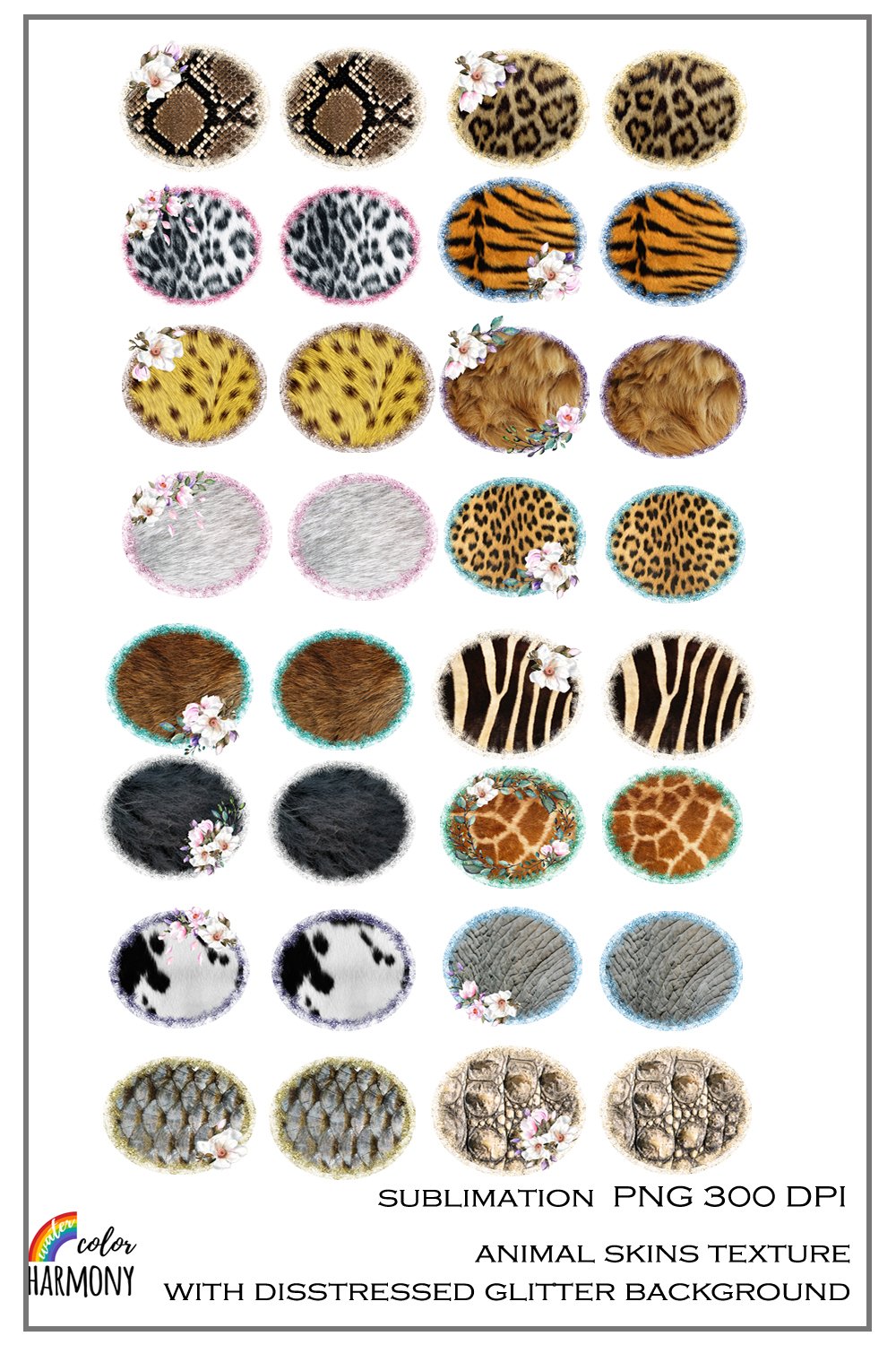 Sublimation background bundle. Animal print