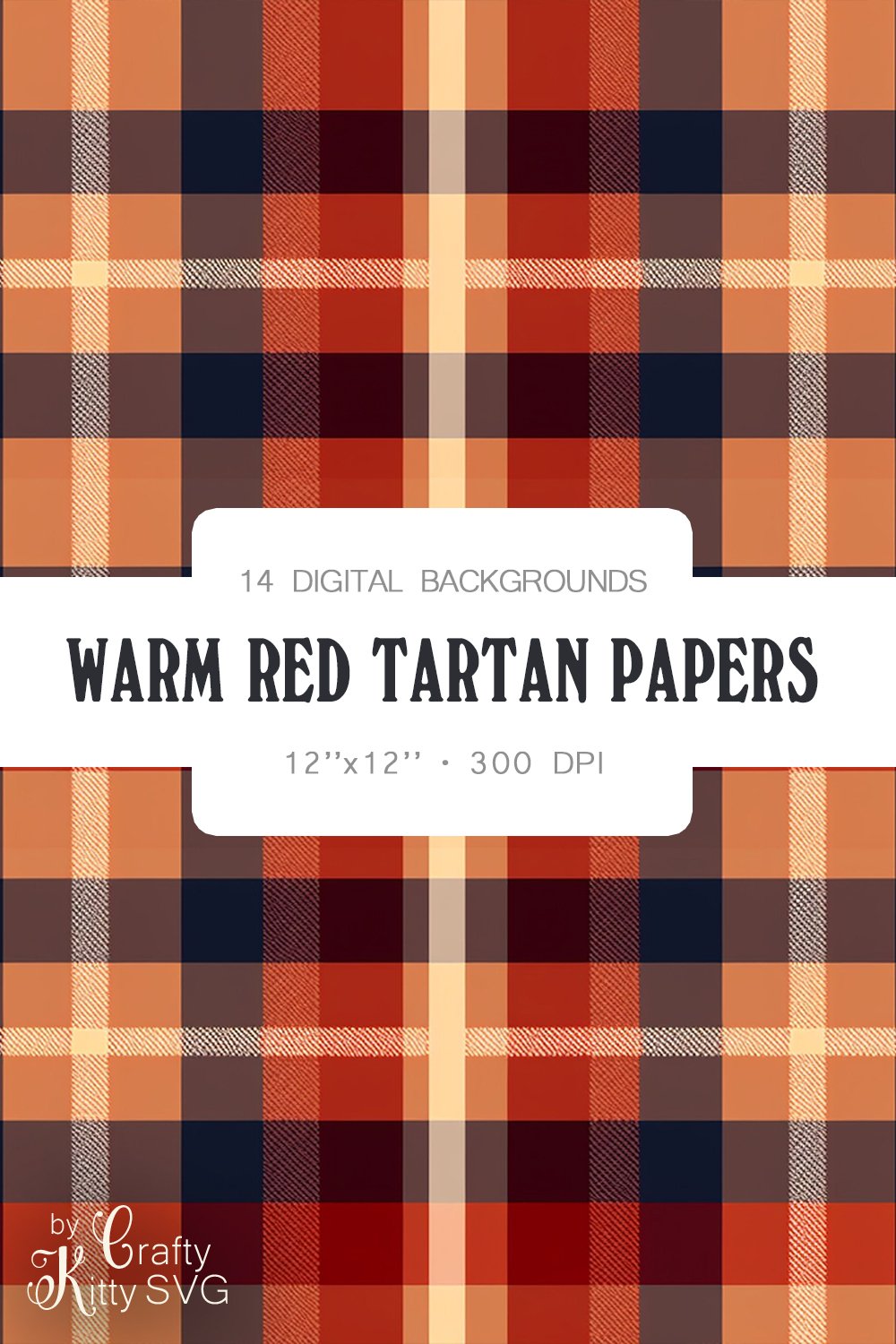 Tartan Plaid Digital Papers, Classic Red Textile (3043409)