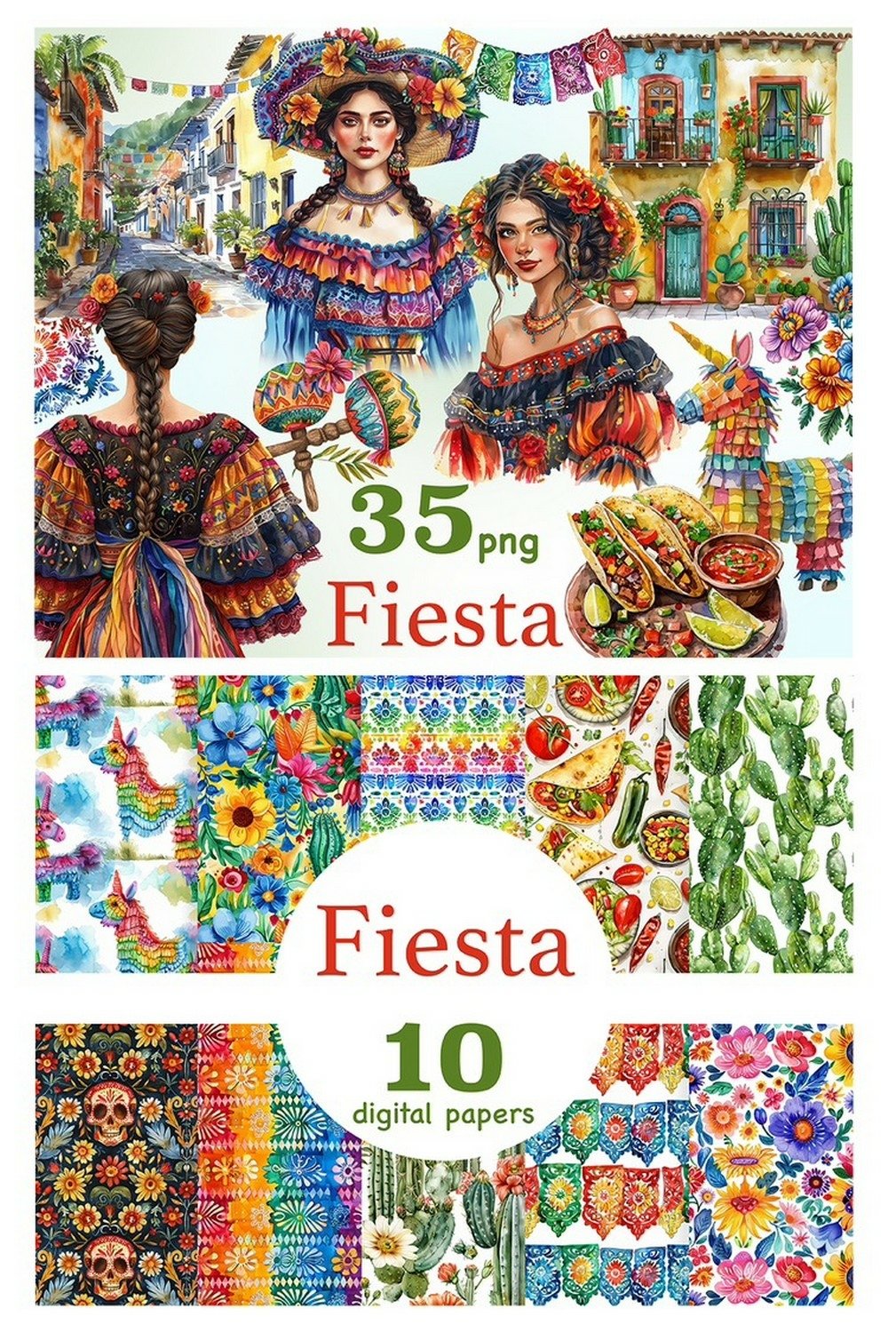 Fiesta Clipart | Cinco De Mayo PNG Bundle