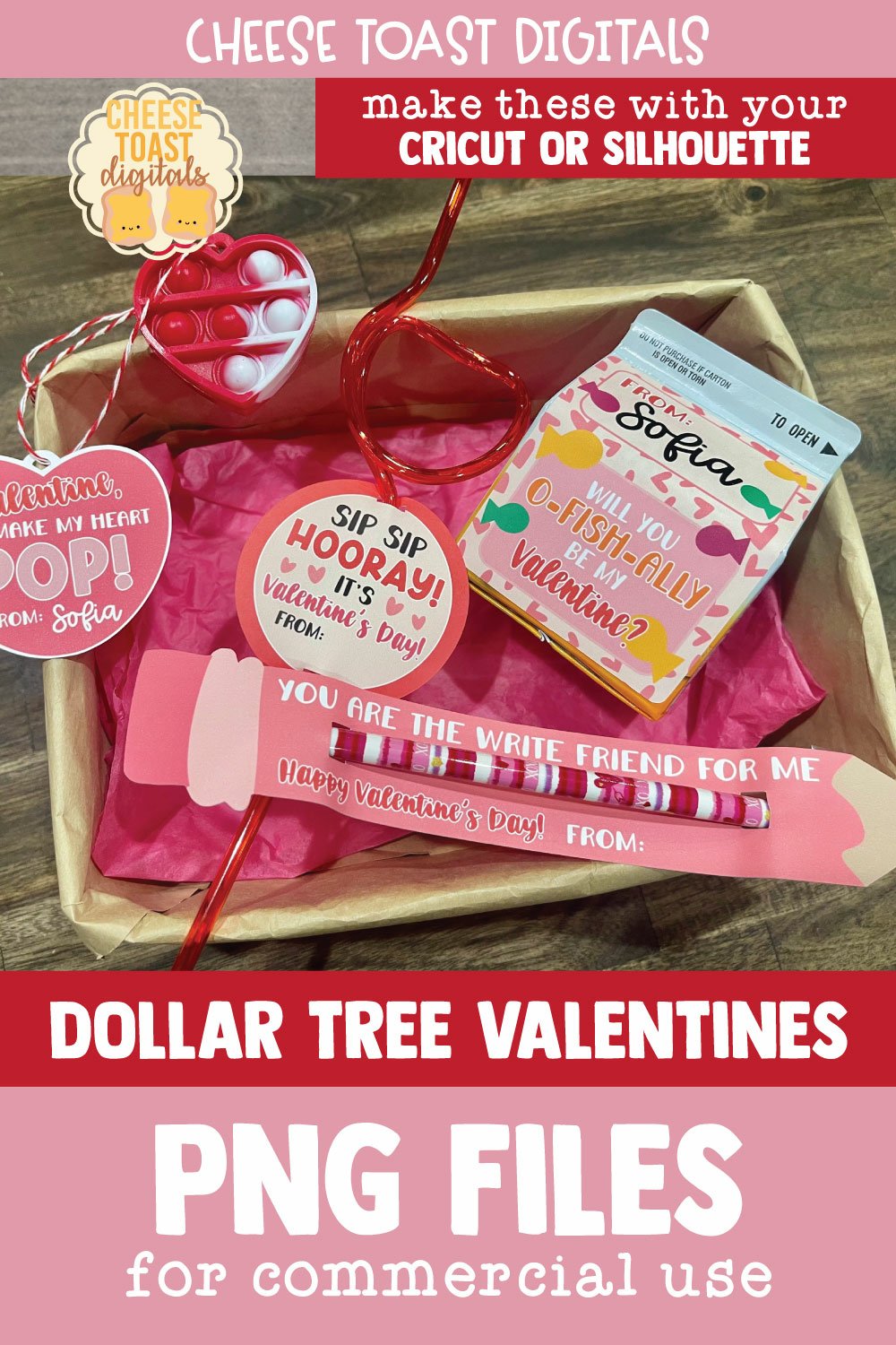 Dollar Tree Valentine's Day Bundle | 4 Print-Then-Cut Crafts