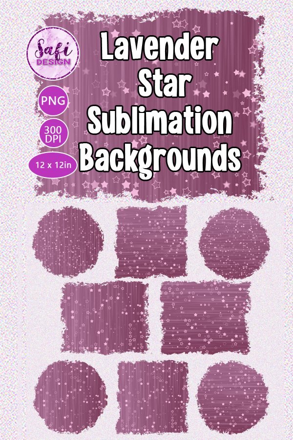 Lavender Star Sublimation Backgrounds