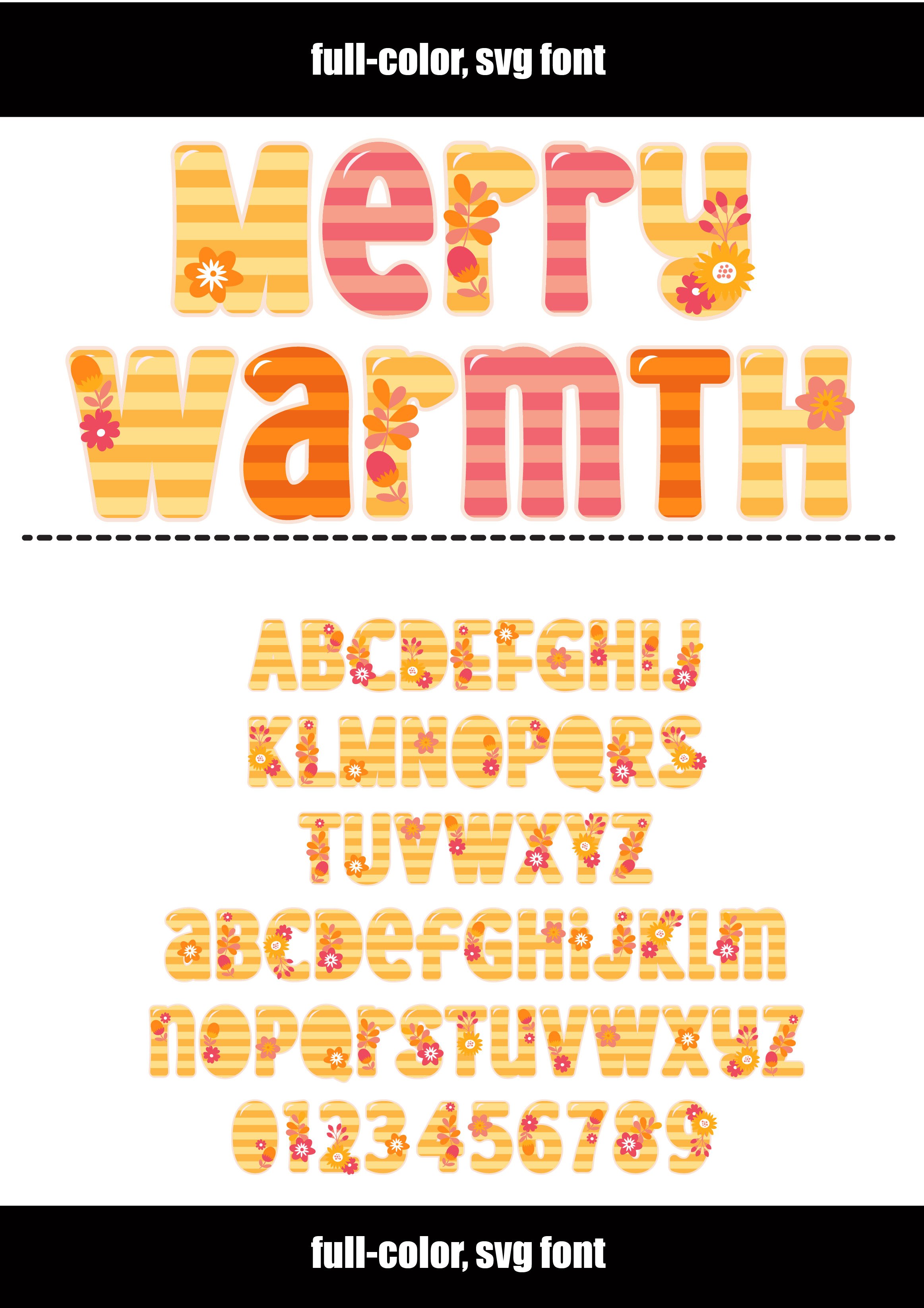 Full Color SVG floral font