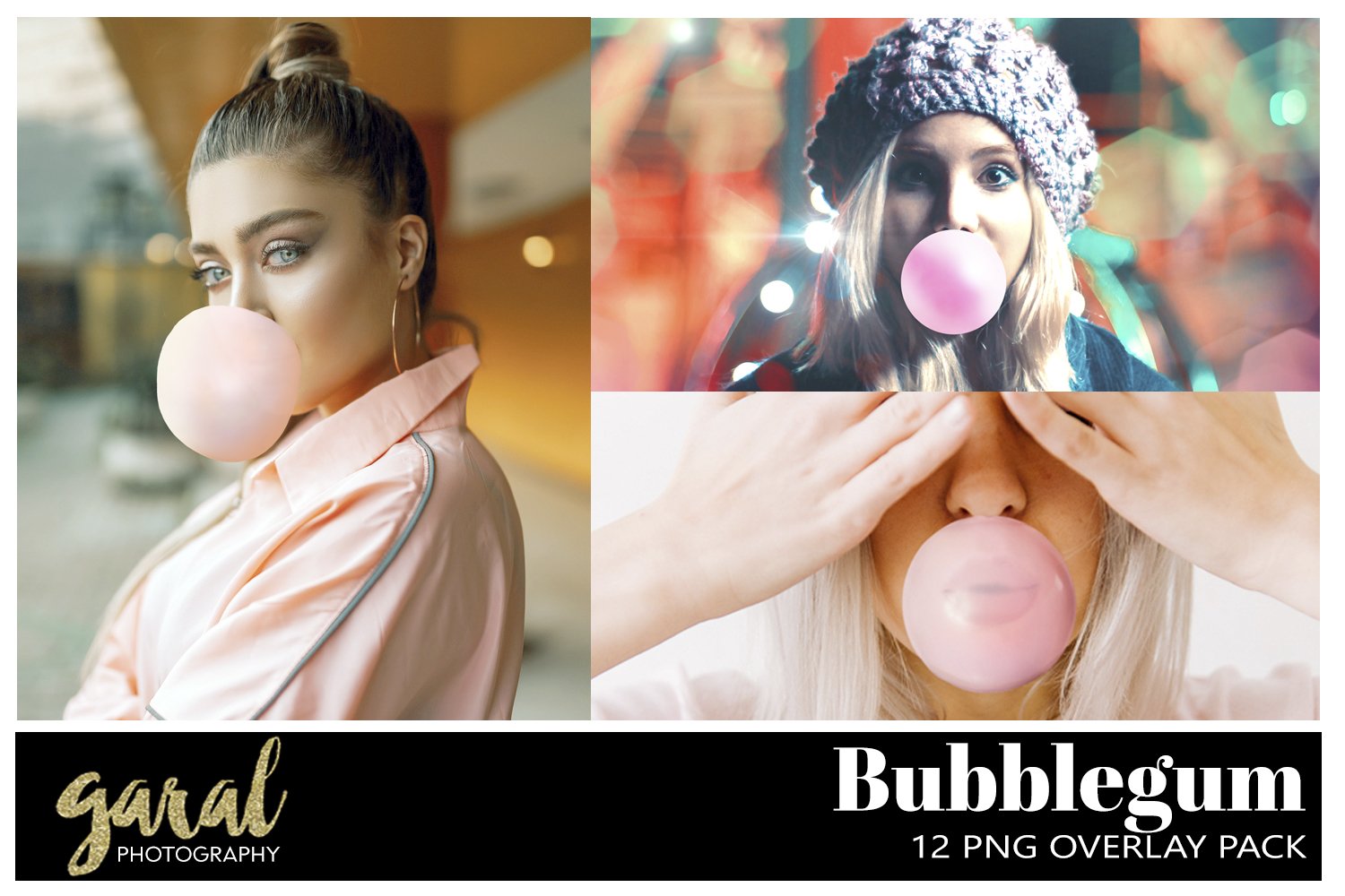 12 BUBBLE GUM Digital Overlays (597632)