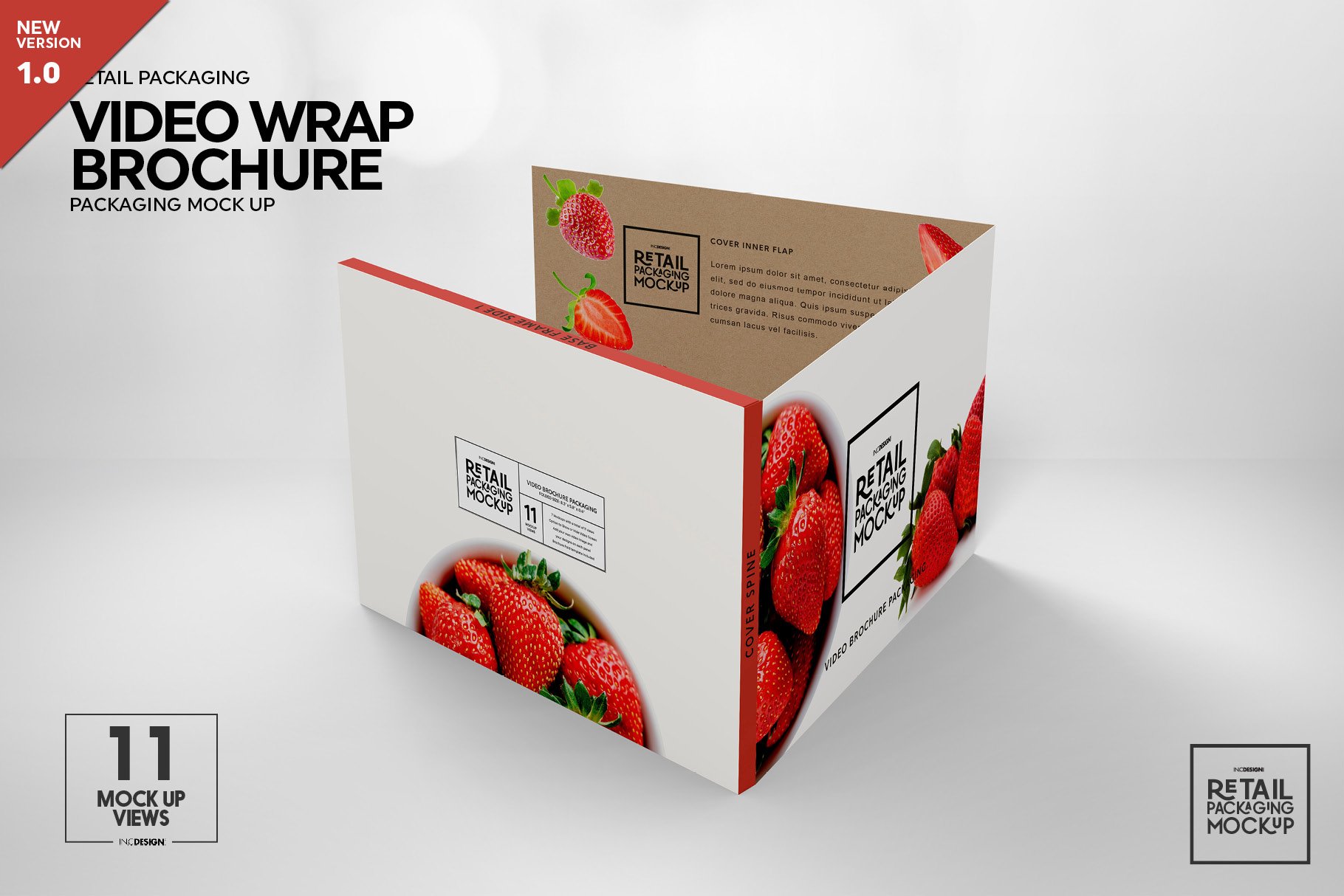 Video Wrap Brochure Packaging Mockup