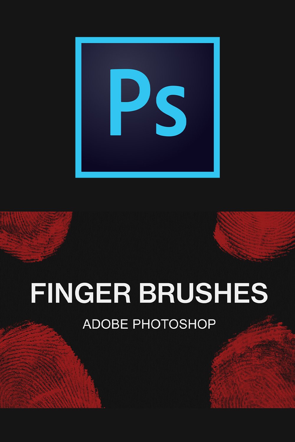 Adobe Photoshop finger print brush pack paint brushes set