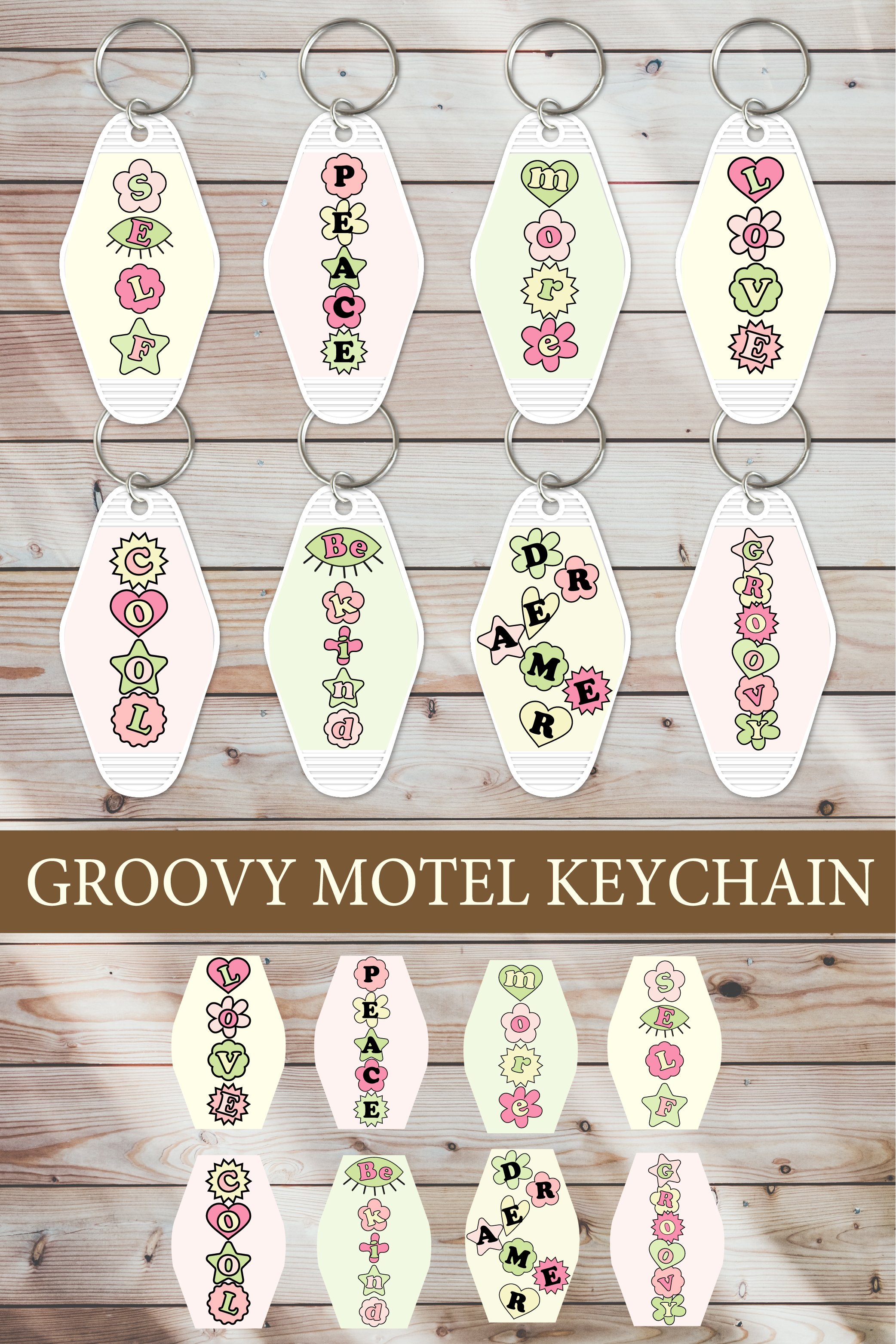 Motel Keychain PNG. Retro Keychain PNG. Hotel Keychain PNG