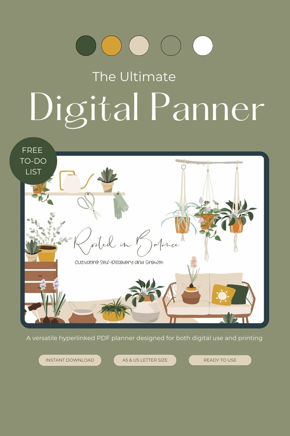 Undated Digital Planner | Weekly, Monthly, Daily (2617745)
