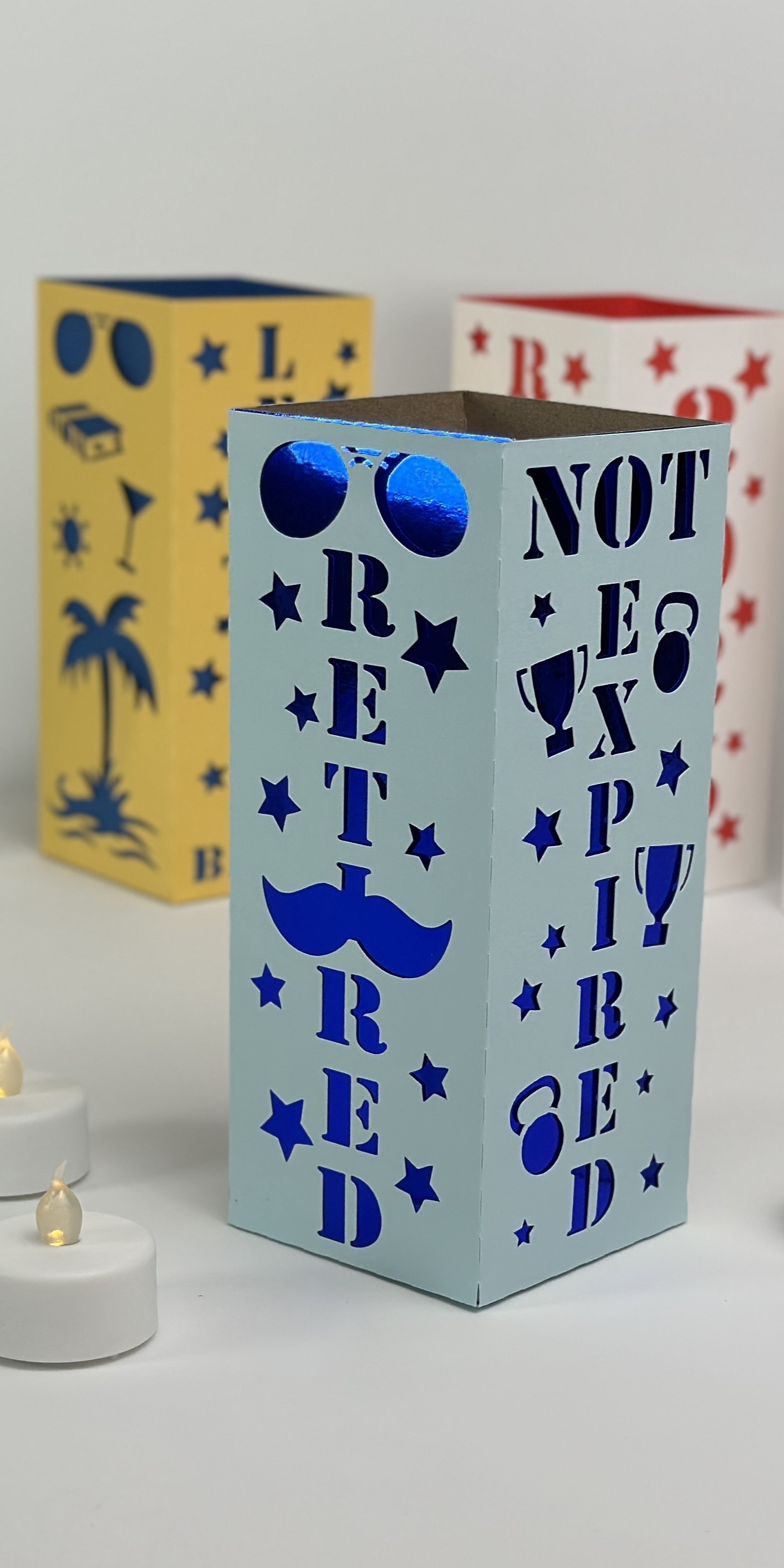 Retirement Paper Lantern Svgs| Papercut Centerpiece lightbox