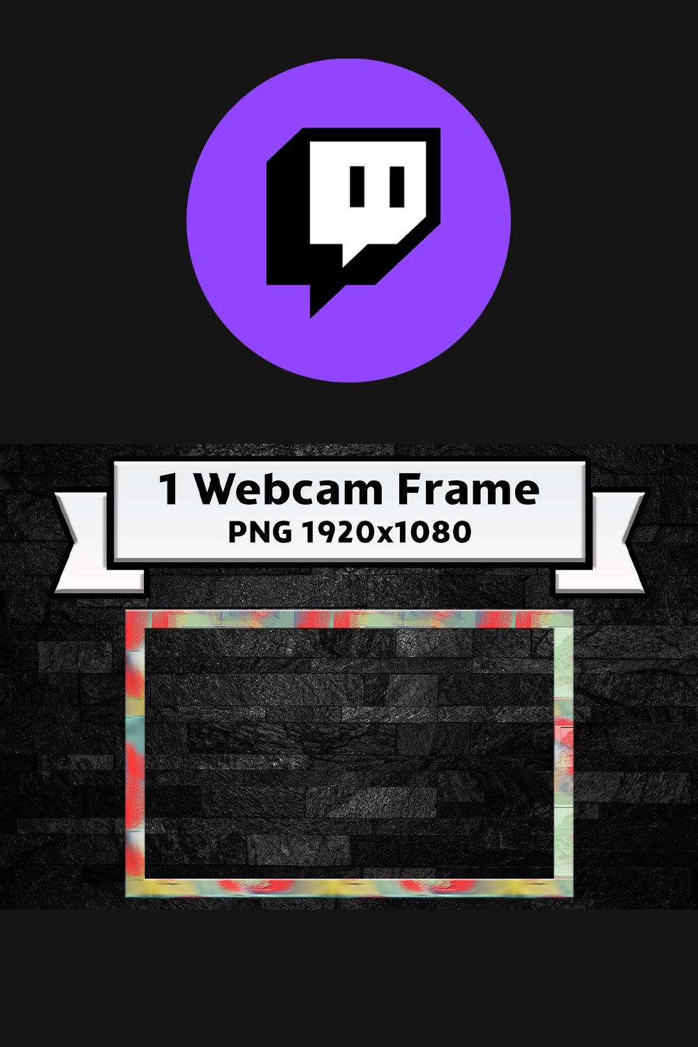 Twitch webcam frame live-stream overlay (2631614)