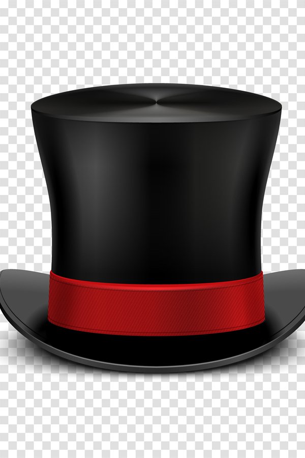 Realistic top hat. Magic hat vector. Vintage black gentleman